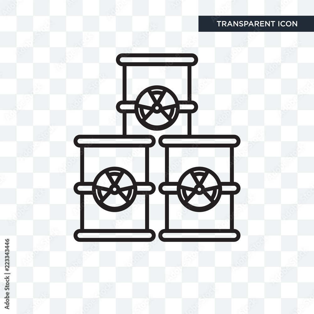 Radiation vector icon isolated on transparent background, Radiation ...