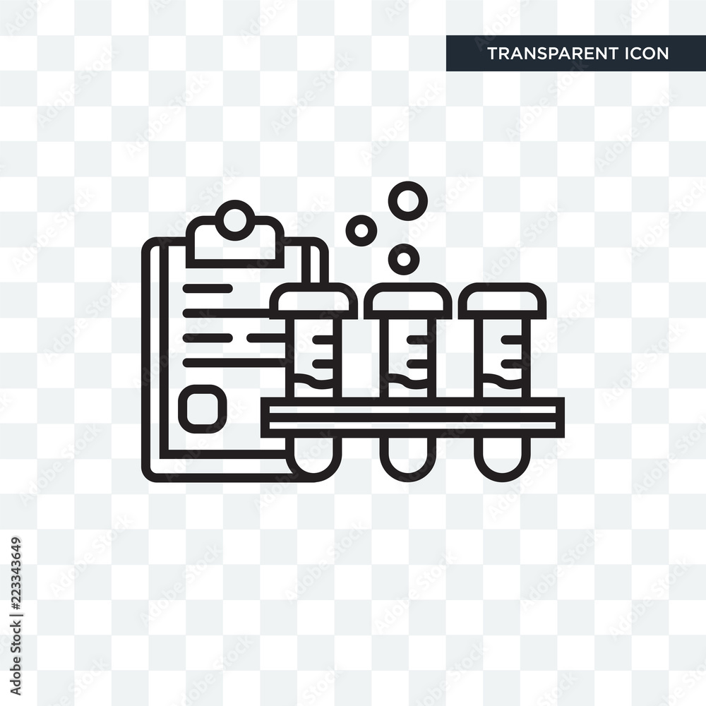 Blood test vector icon isolated on transparent background, Blood test ...