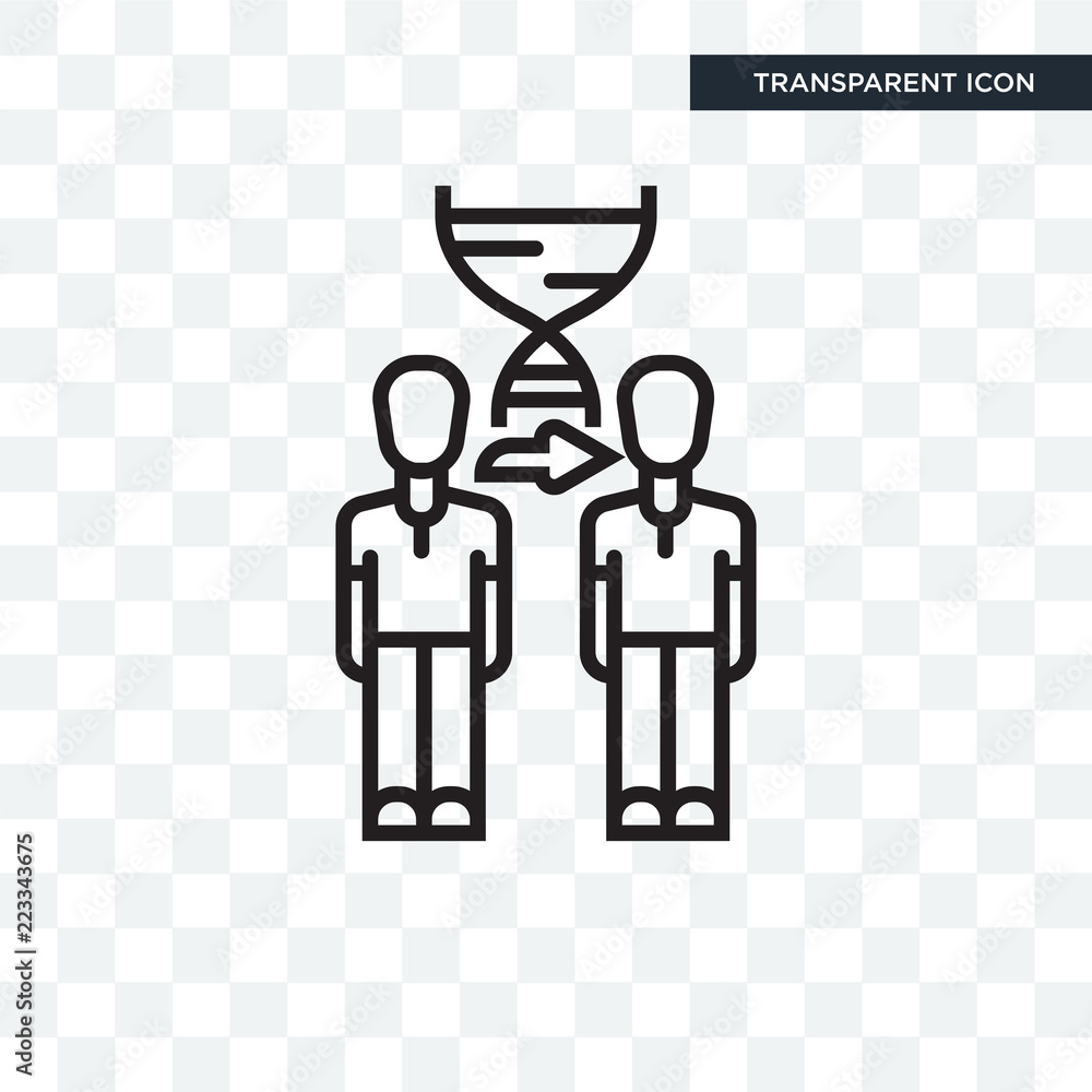 Cloning vector icon isolated on transparent background, Cloning logo ...