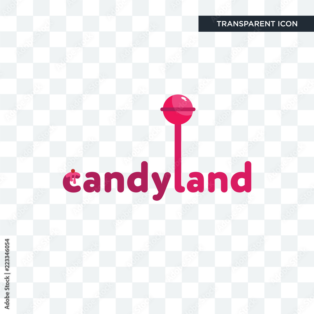 candyland vector icon isolated on transparent background, candyland ...