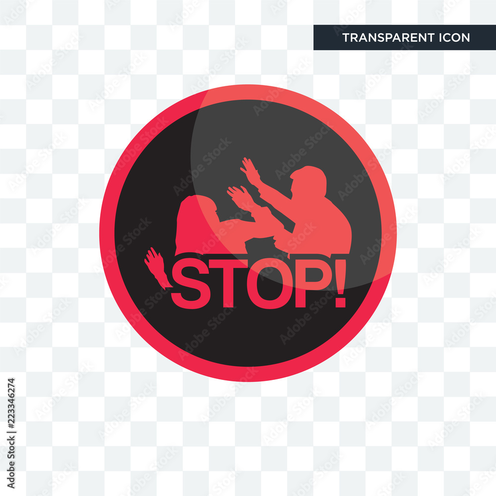 domestic violence vector icon isolated on transparent background ...