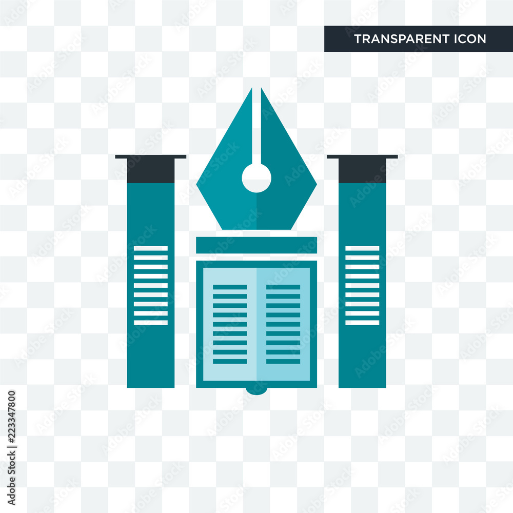 educational institute vector icon isolated on transparent background ...