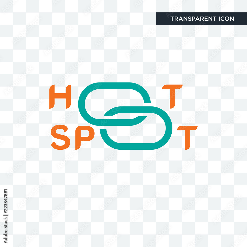 Poster hotspot vector icon isolated on transparent background, hotspot ...