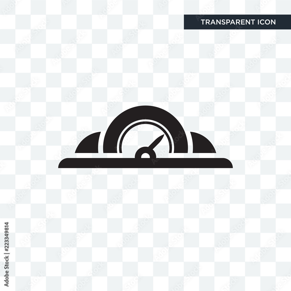 Speedometer vector icon isolated on transparent background, Speedometer ...