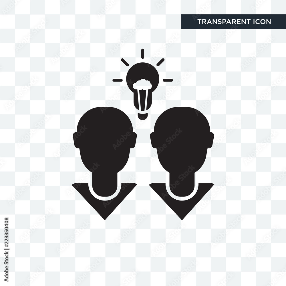Brainstorming vector icon isolated on transparent background ...