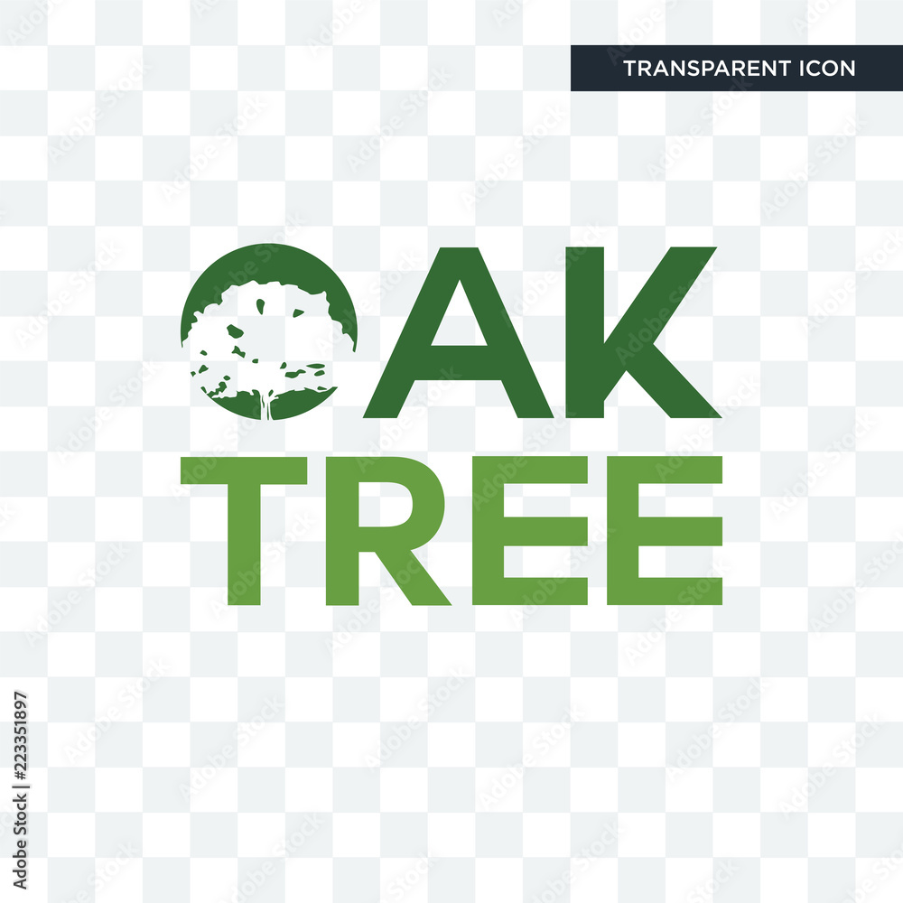 oaktree vector icon isolated on transparent background, oaktree logo ...