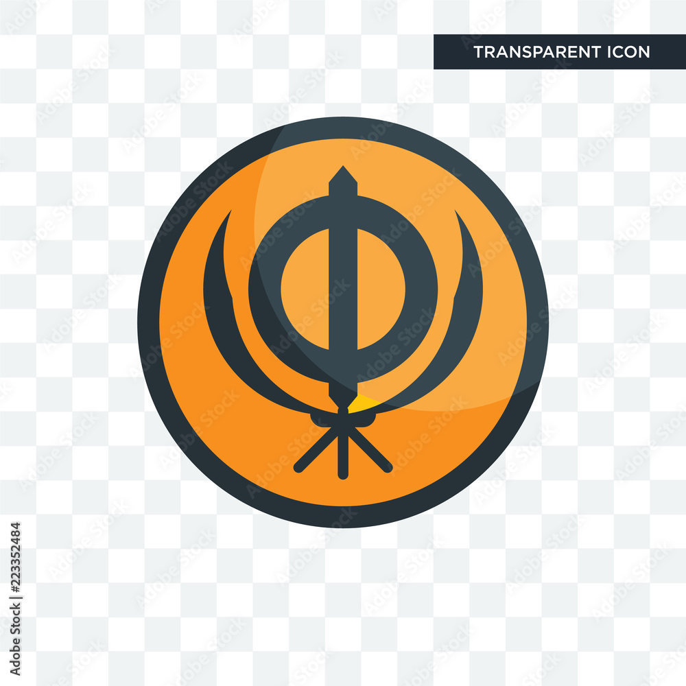 sikhism vector icon isolated on transparent background, sikhism logo ...