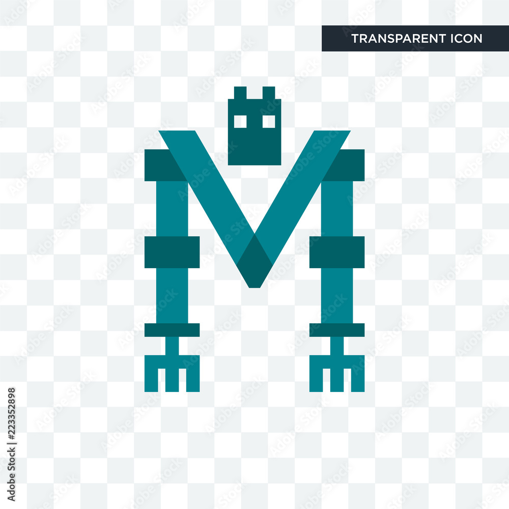 mech vector icon isolated on transparent background, mech logo design ...