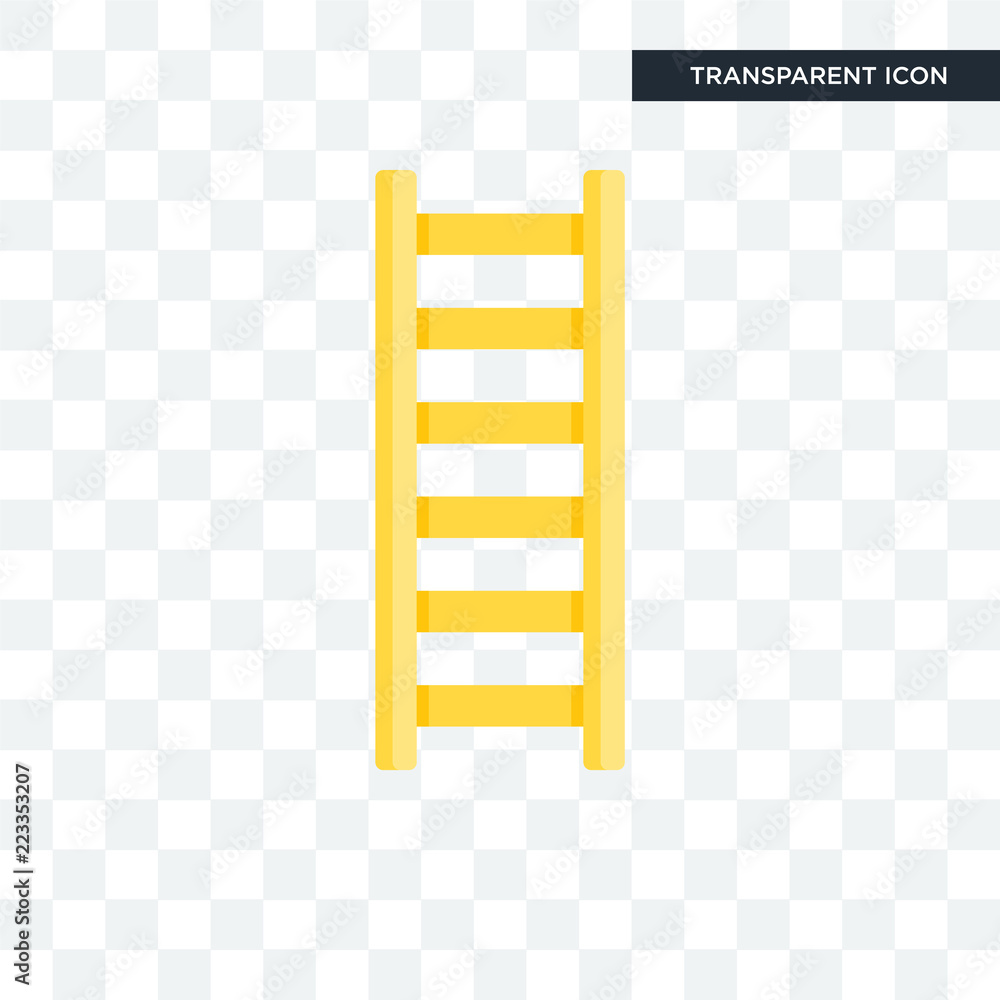 Ladder vector icon isolated on transparent background, Ladder logo ...