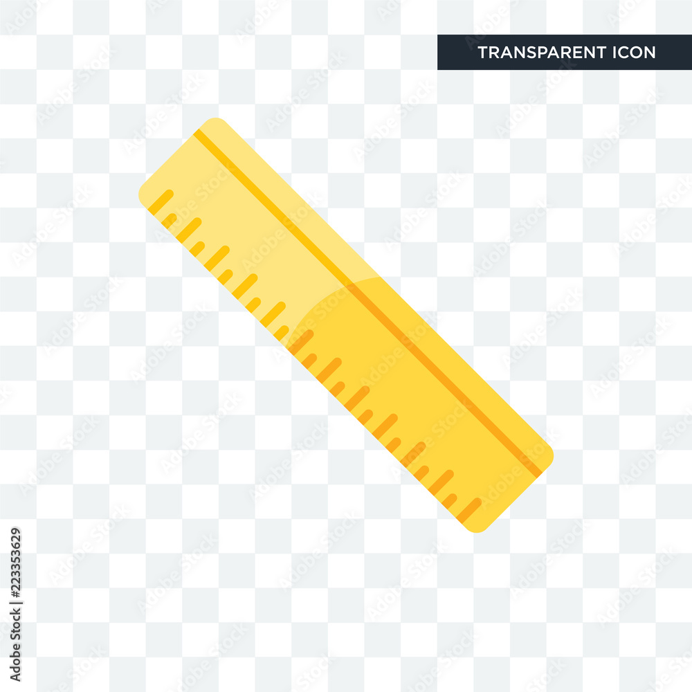 Ruler vector icon isolated on transparent background, Ruler logo design ...