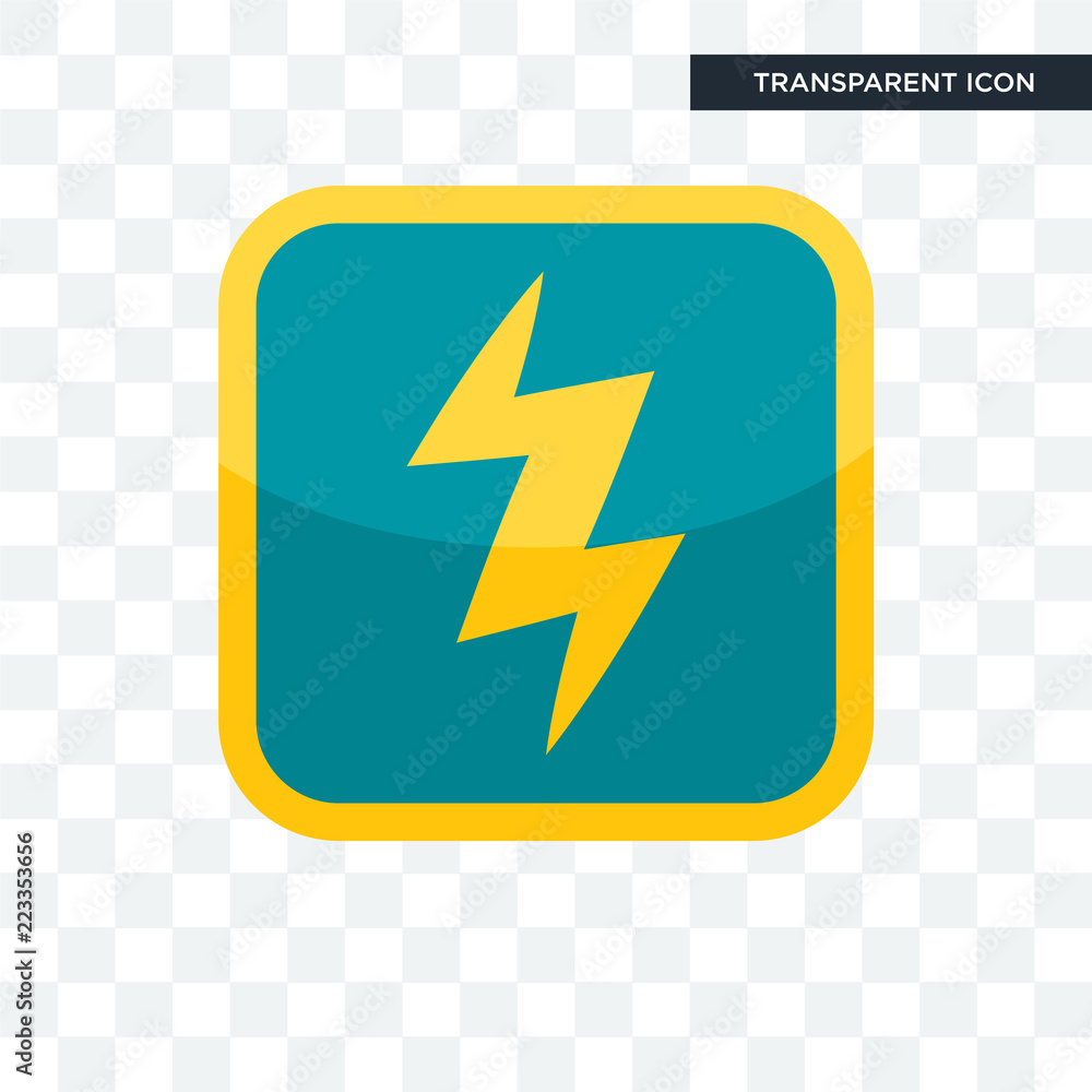 Electricity vector icon isolated on transparent background, Electricity ...