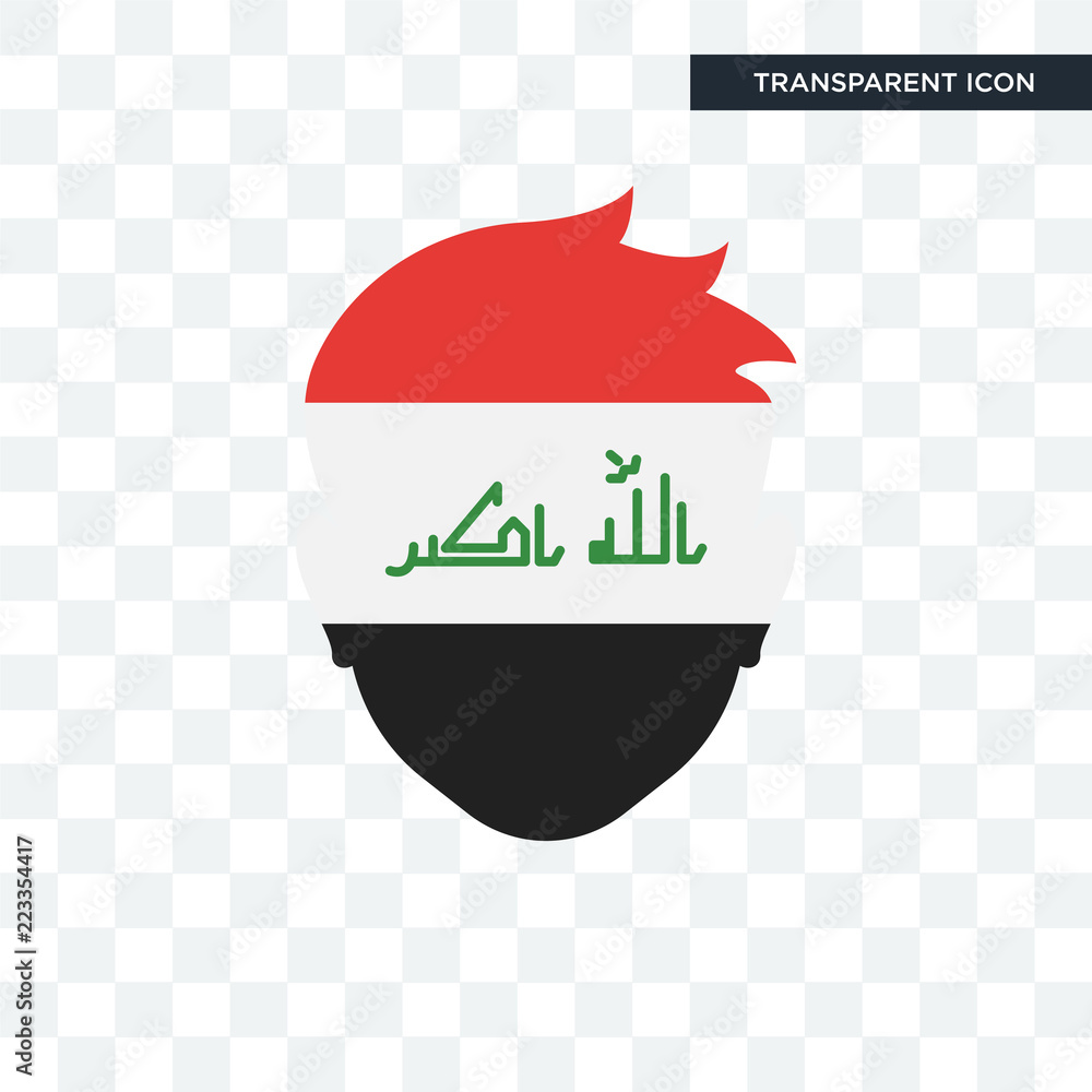 Iraq vector icon isolated on transparent background, Iraq logo design ...