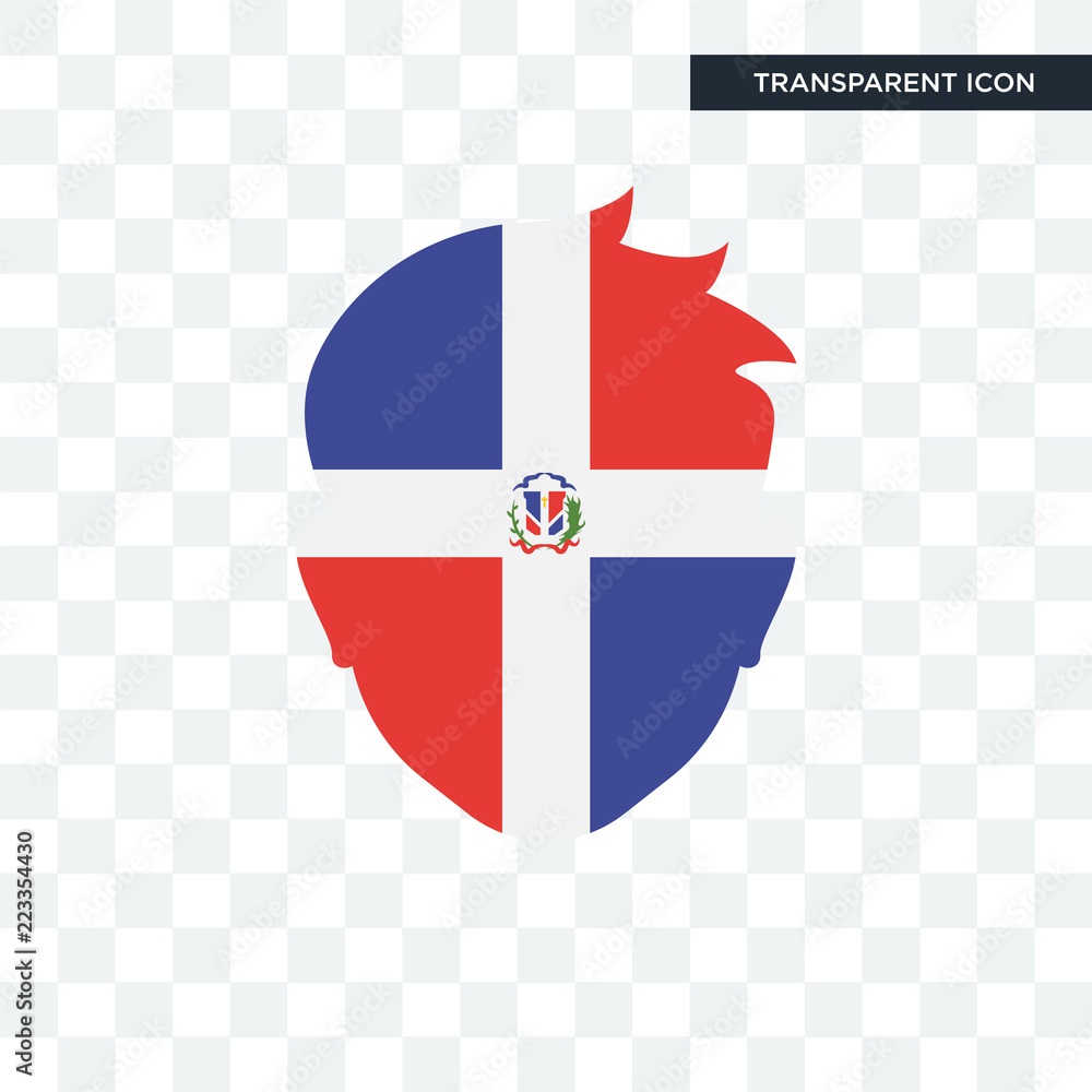 Dominican republic vector icon isolated on transparent background ...