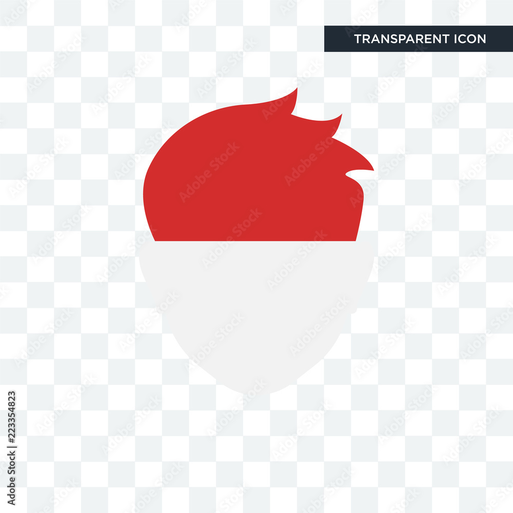 Indonesia vector icon isolated on transparent background, Indonesia ...