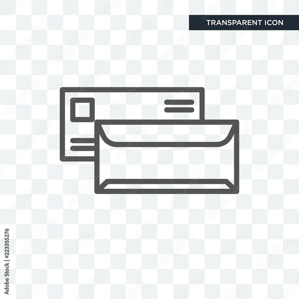 Letter Envelope vector icon isolated on transparent background, Letter ...