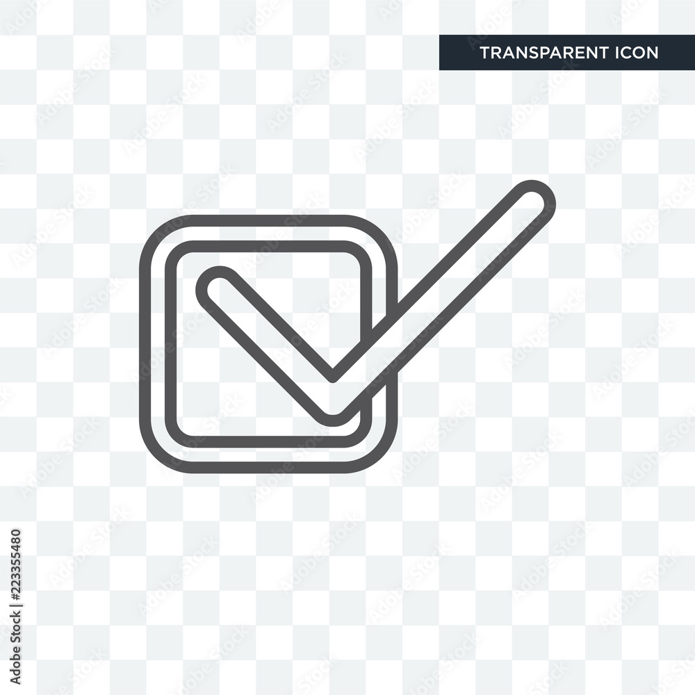 Checking Box with a Checkmark vector icon isolated on transparent ...