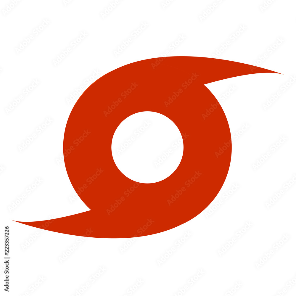 Whirlwind sign. Tornado. Hurricane. Hurricane - storm. White background ...