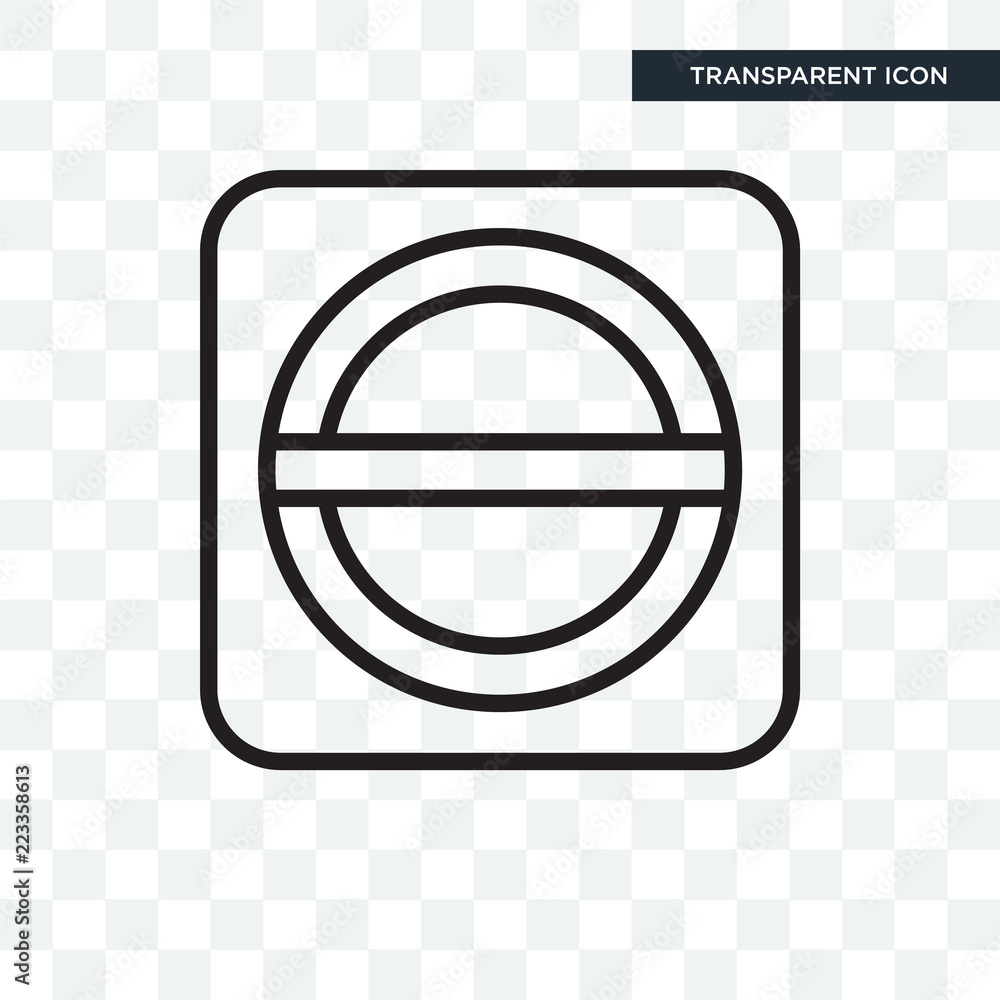 Prohibited vector icon isolated on transparent background, Prohibited ...