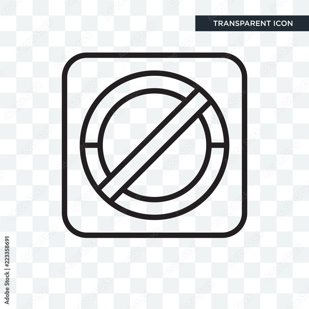 Prohibition vector icon isolated on transparent background, Prohibition ...