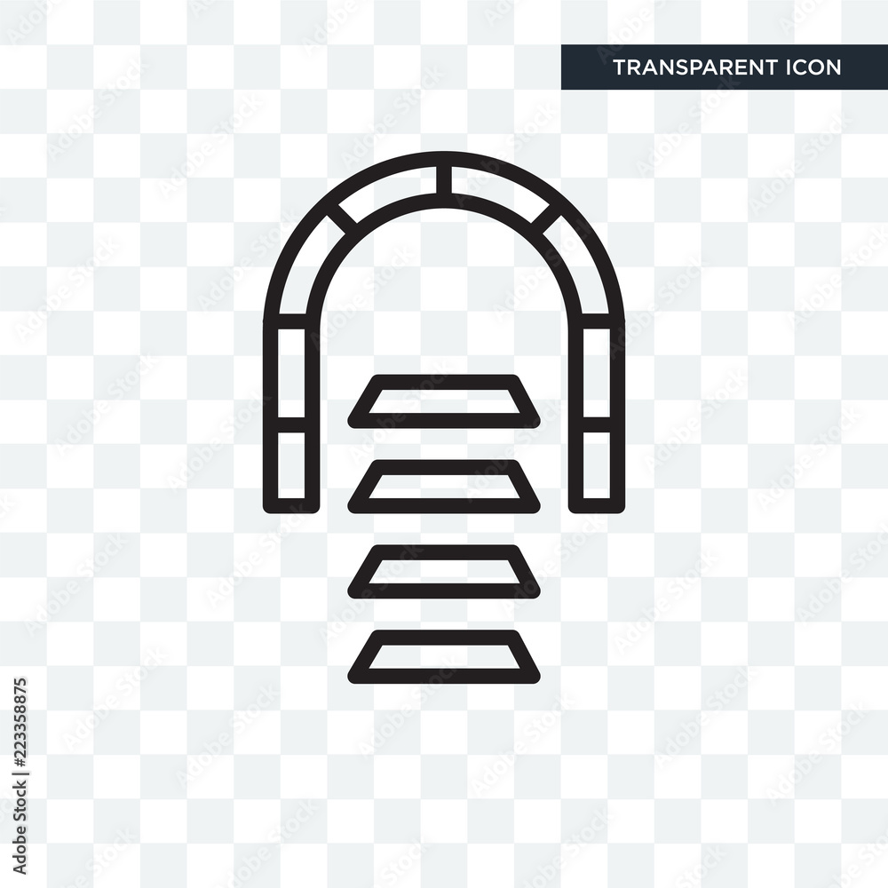 Tunnel vector icon isolated on transparent background, Tunnel logo ...