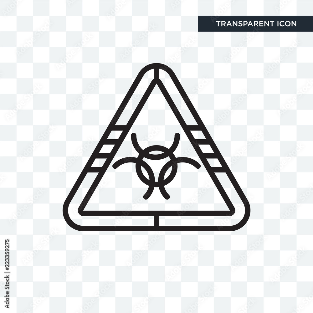 Hazard vector icon isolated on transparent background, Hazard logo ...