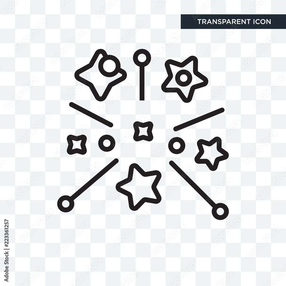 Magic vector icon isolated on transparent background, Magic logo design ...