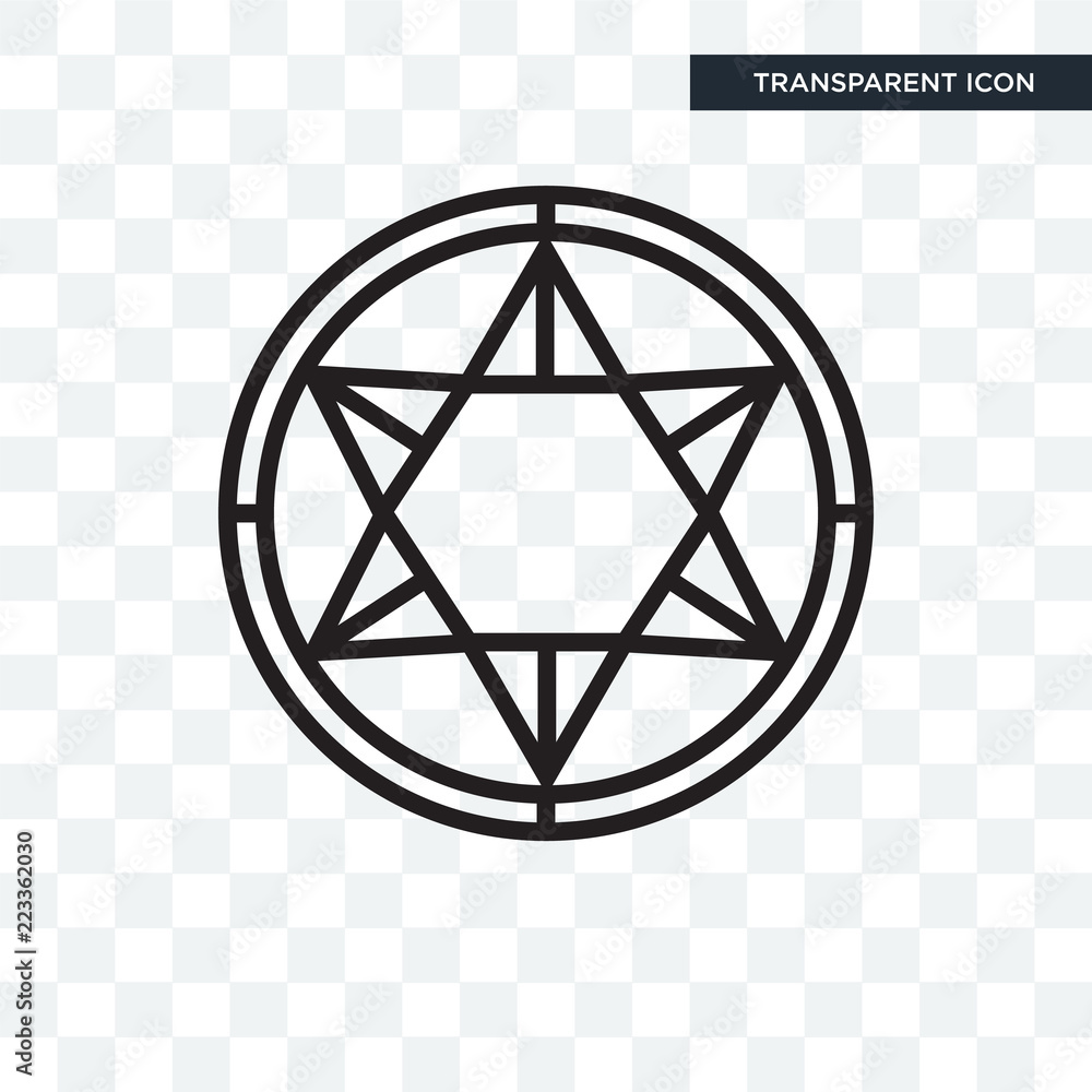 Pentagram vector icon isolated on transparent background, Pentagram ...