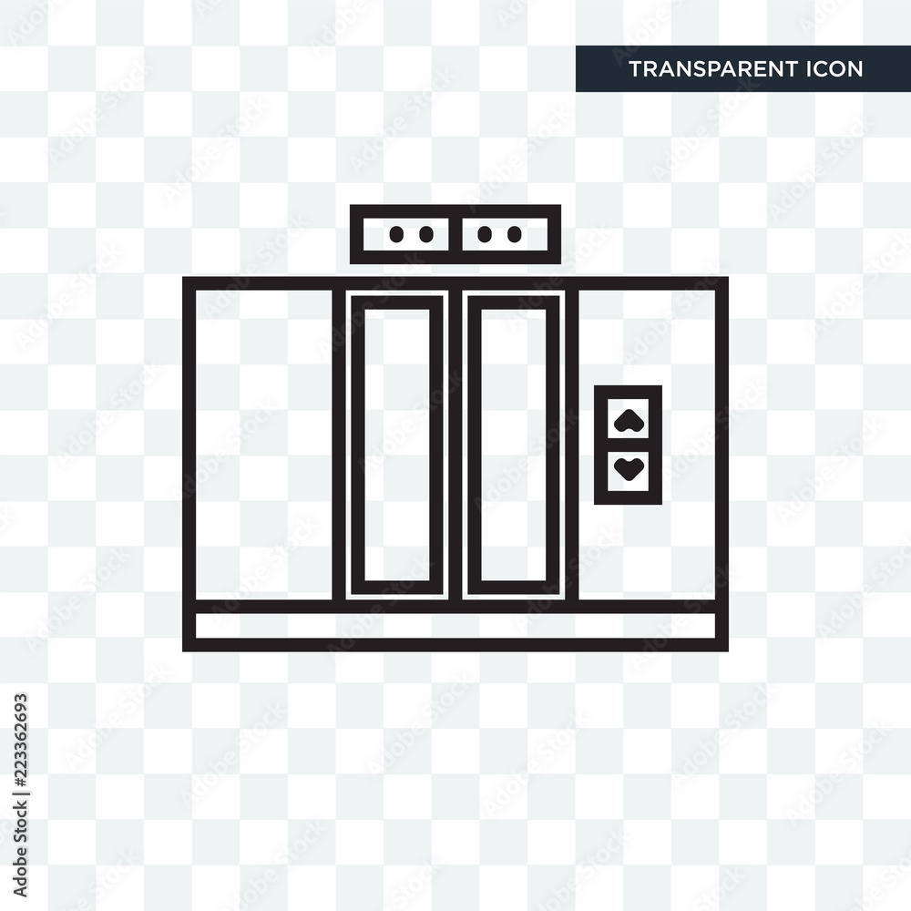 Elevator vector icon isolated on transparent background, Elevator logo ...