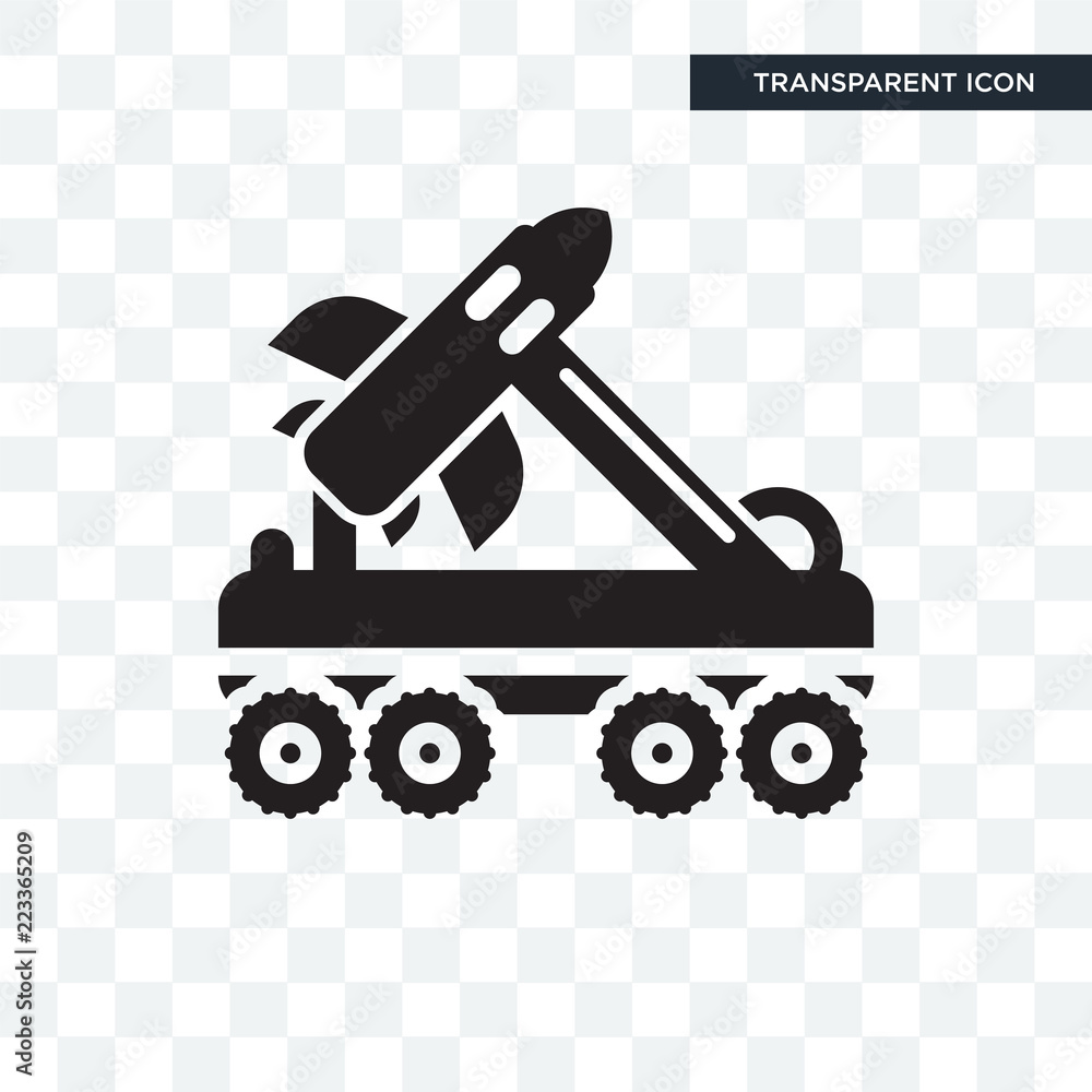 Missile vector icon isolated on transparent background, Missile logo ...