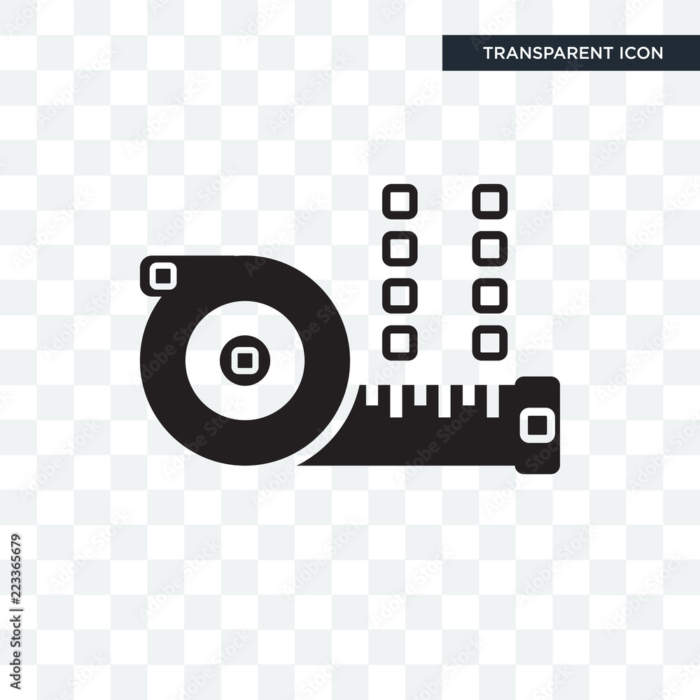 Measuring vector icon isolated on transparent background, Measuring ...