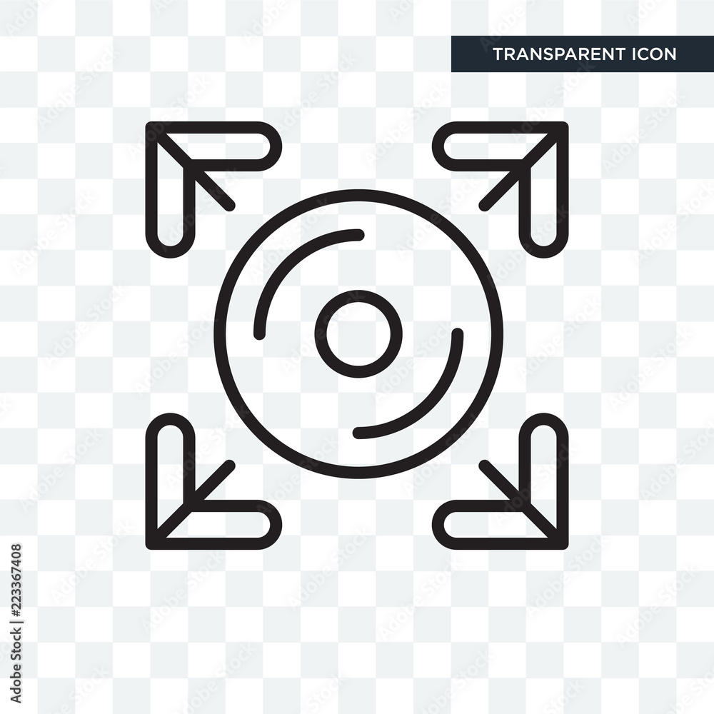 Focus vector icon isolated on transparent background, Focus logo design ...