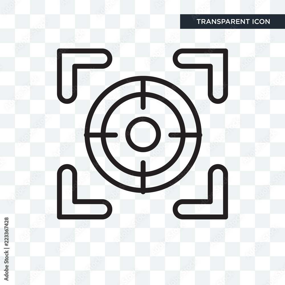 Focus vector icon isolated on transparent background, Focus logo design ...