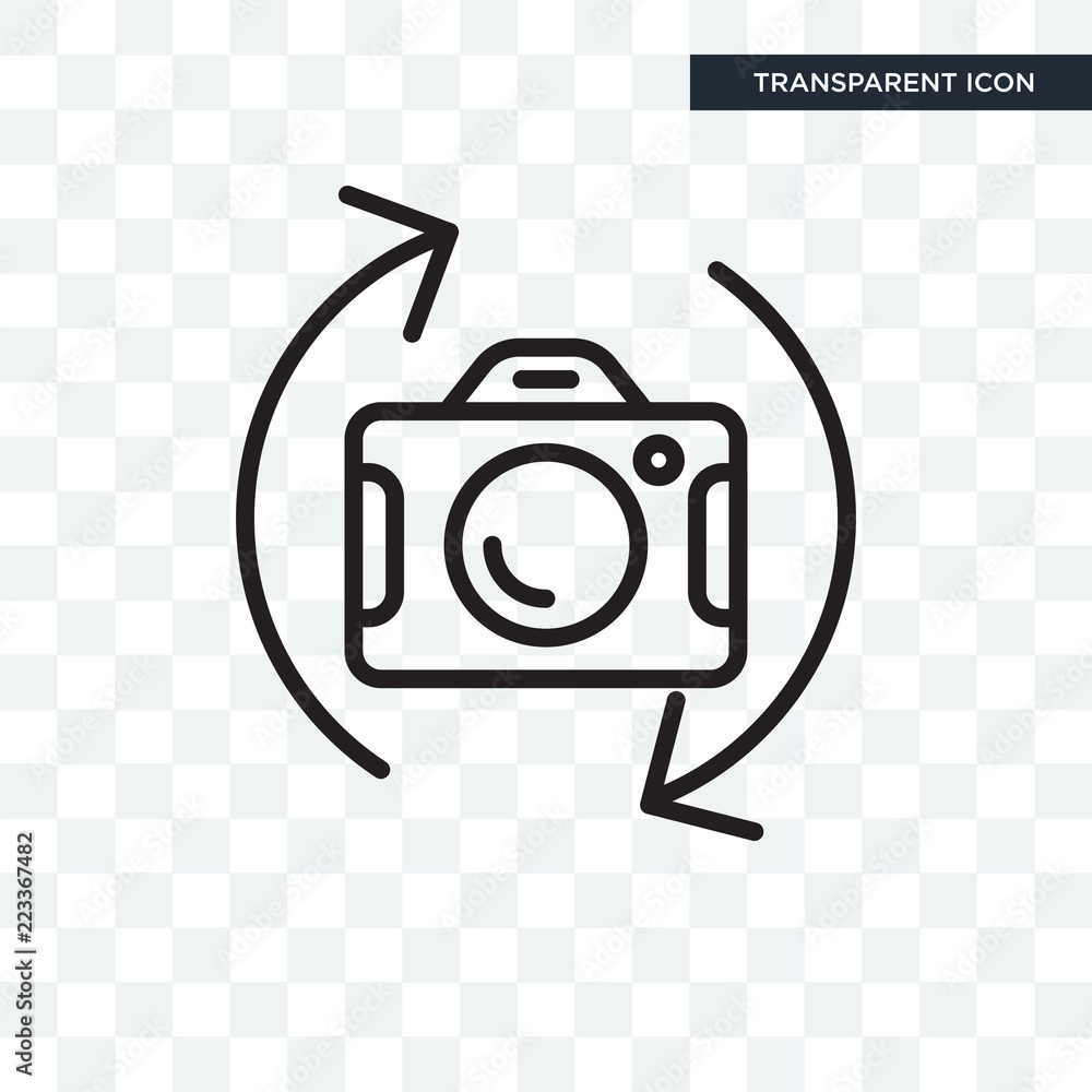 Rotate vector icon isolated on transparent background, Rotate logo ...