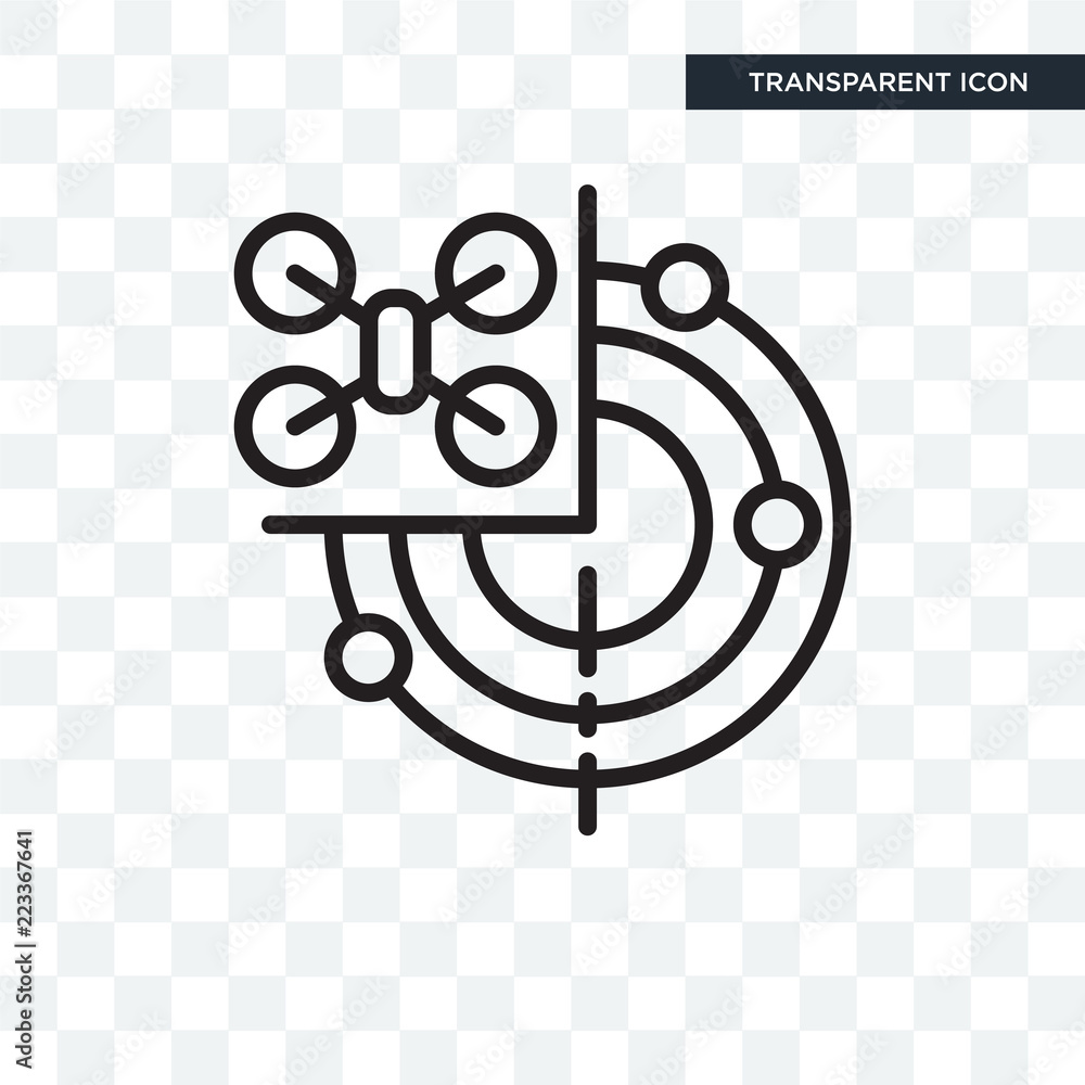 Radar vector icon isolated on transparent background, Radar logo design ...