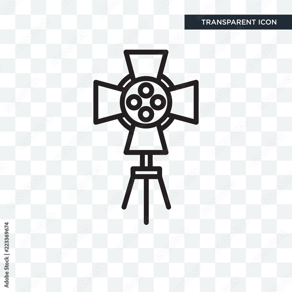 Spotlight vector icon isolated on transparent background, Spotlight ...