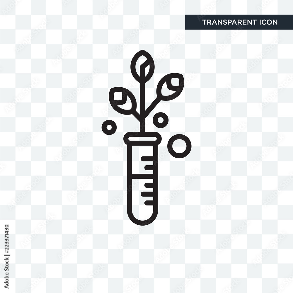 Test tube vector icon isolated on transparent background, Test tube ...