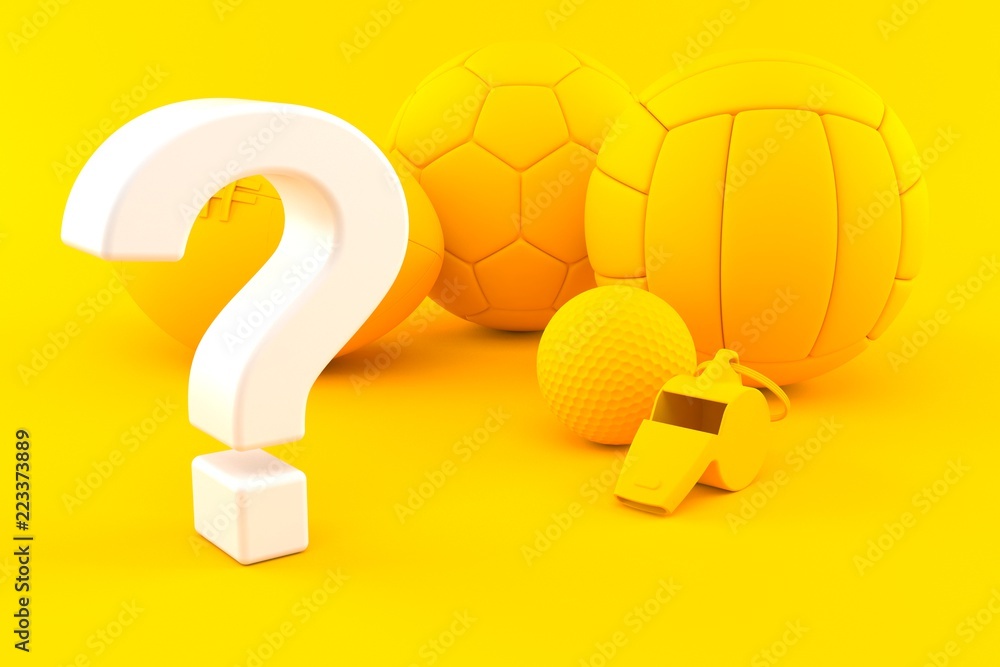 Sport background with question mark Stock Illustration | Adobe Stock