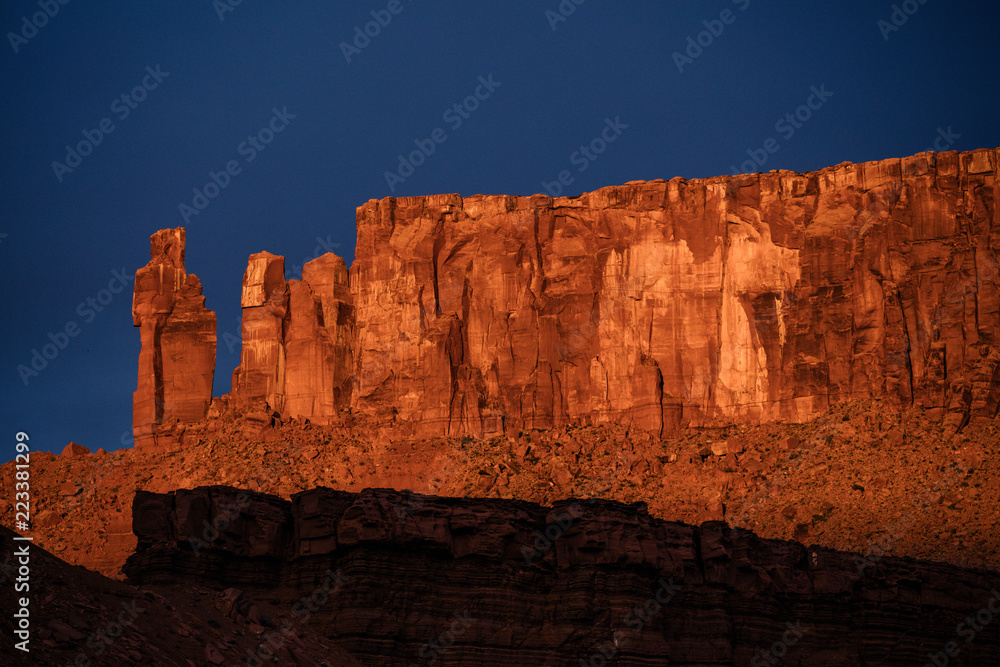 The Priest And Nuns Rock Formation In Castle Valley Outside Of Moab ...
