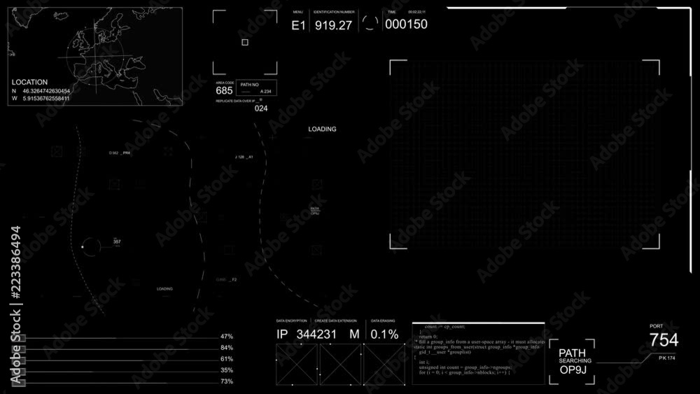 Alpha PNG.HUD technological display with futuristic infographic ...