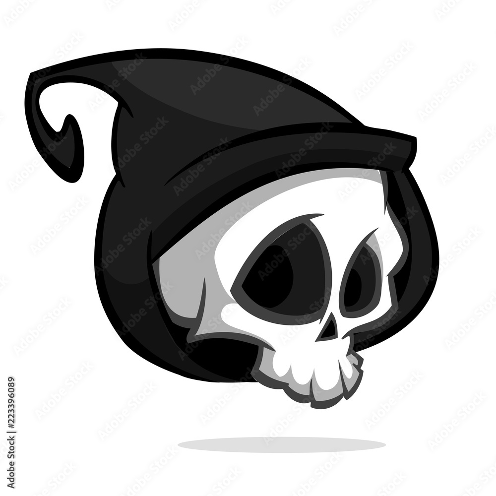Black death monster for halloween concept. Cartoon vector clip art ...