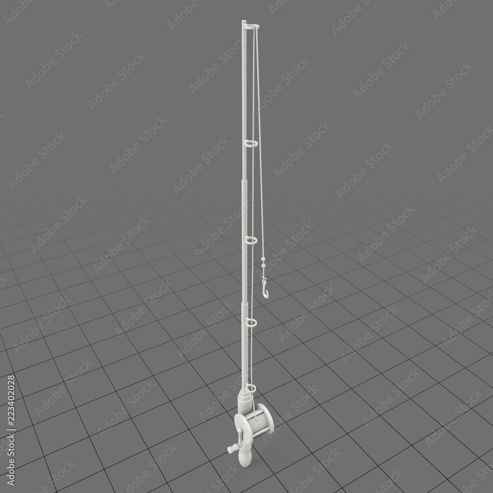 Fishing pole Stock 3D asset | Adobe Stock