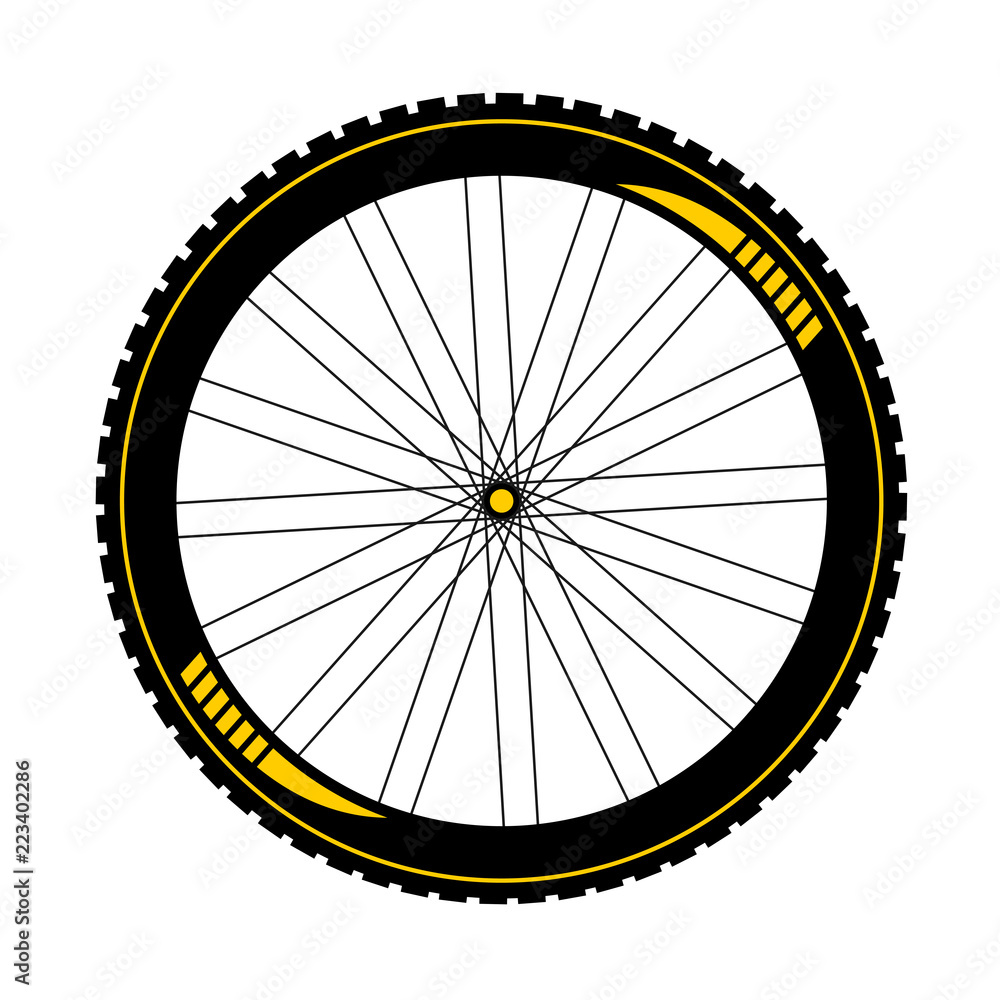 BTT bike wheel illustration Stock Vector | Adobe Stock