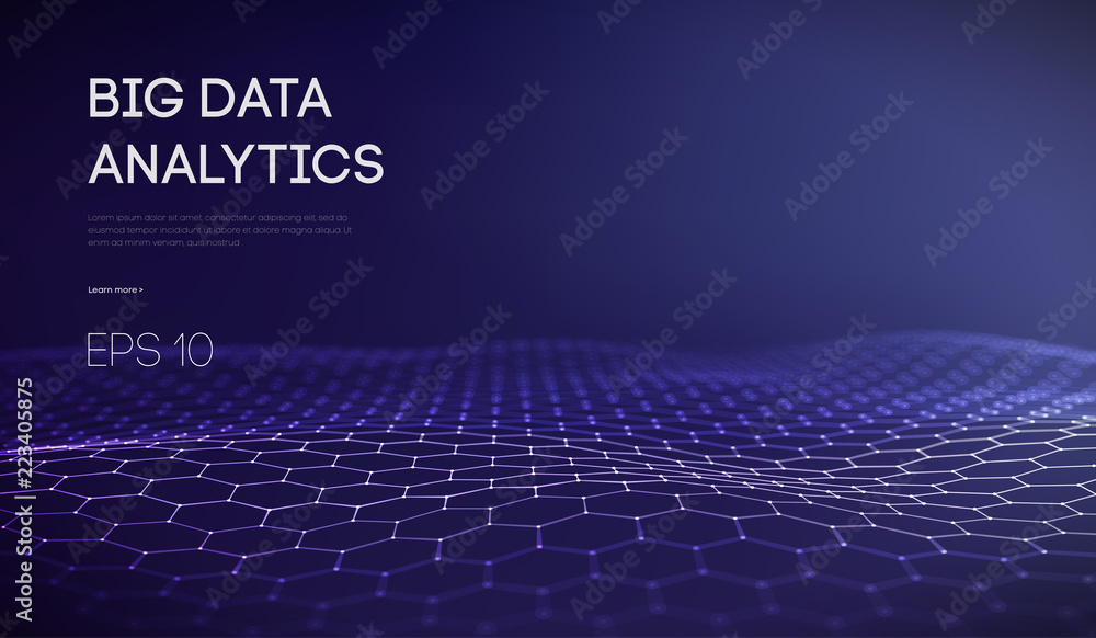 Big Data. Business inteligence technology background. Binary code algorithms deep learning ...