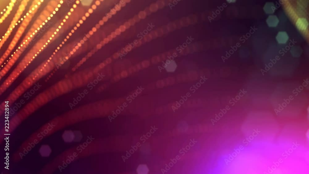 dynamic abstract background of glowing particles with shining bokeh ...