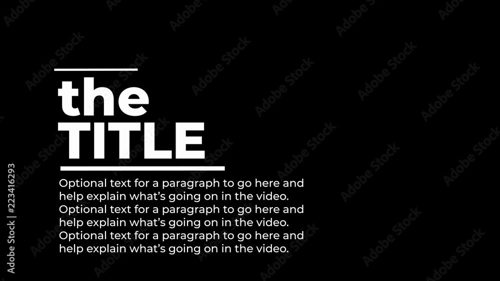 Left Side Title Stock Template | Adobe Stock