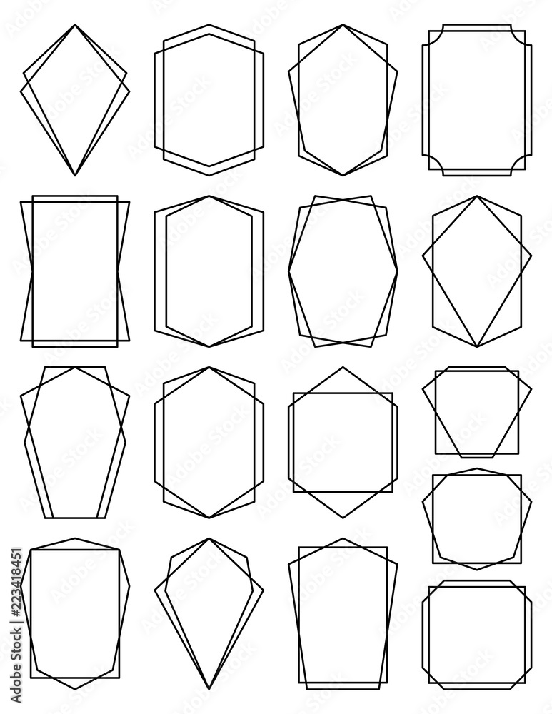 Geometric Frame Set Stock Vector | Adobe Stock