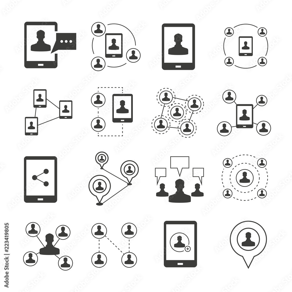 social network icons, social media icons Stock Vector | Adobe Stock