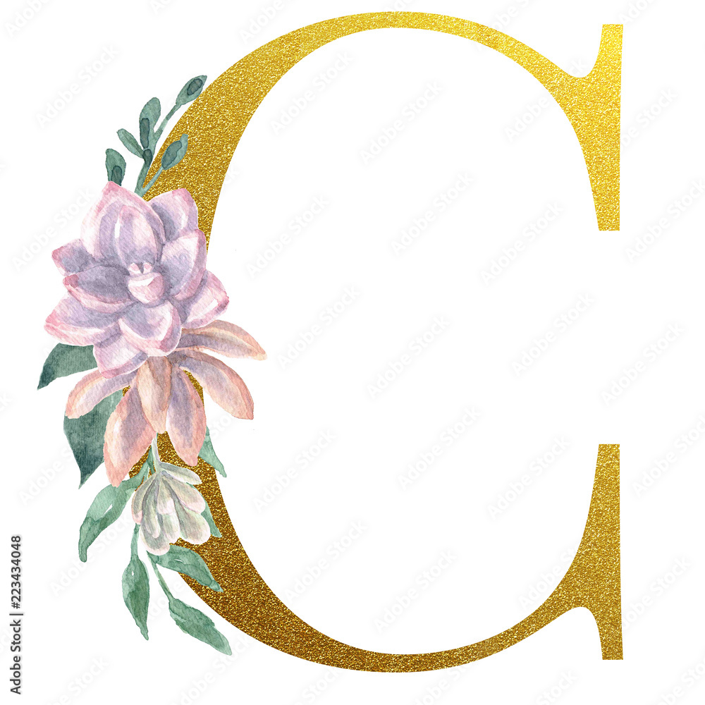 Letter C Gold