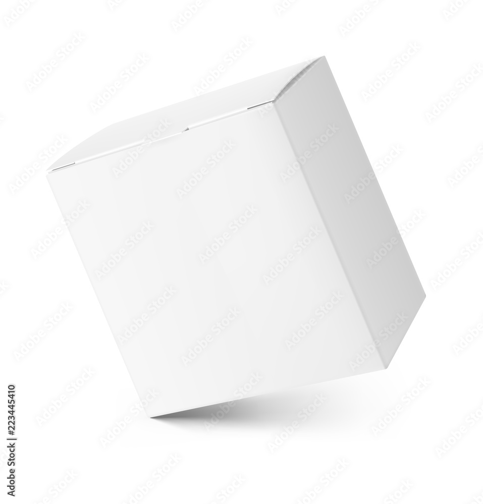 Universal mockup of blank cardboard box. Vector illustration isolated ...