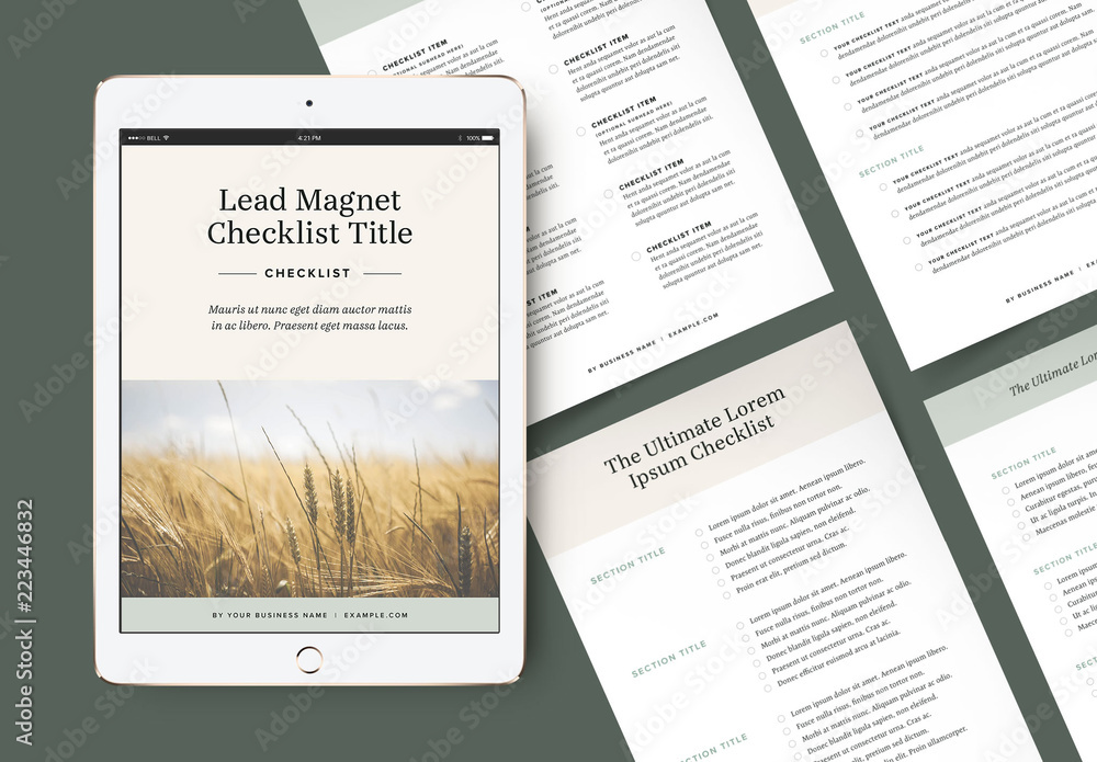 Checklist Booklet Layouts Stock Template | Adobe Stock